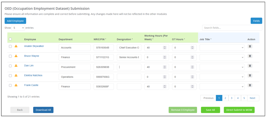 OED Submission Through APEX (GovTech) – JustLogin Help Center