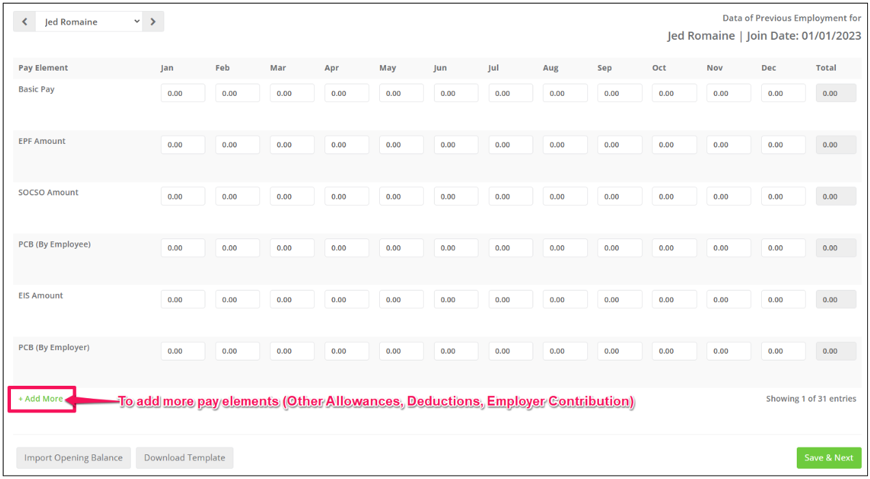 Malaysia Payroll - How to enter Tax Opening Balance – JustLogin Help Center
